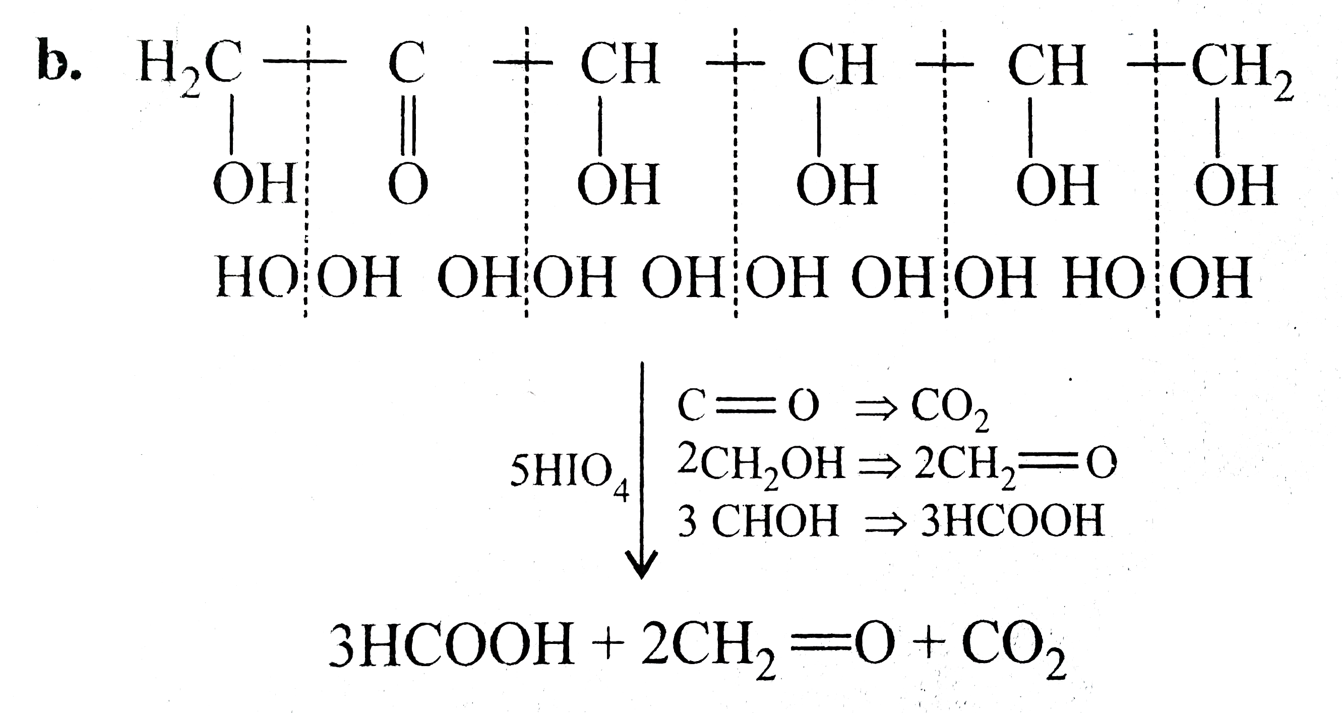 Complete the following reactions: (a). `OCH-(CHOH)_(4)CH_(2)Ohunderset ...