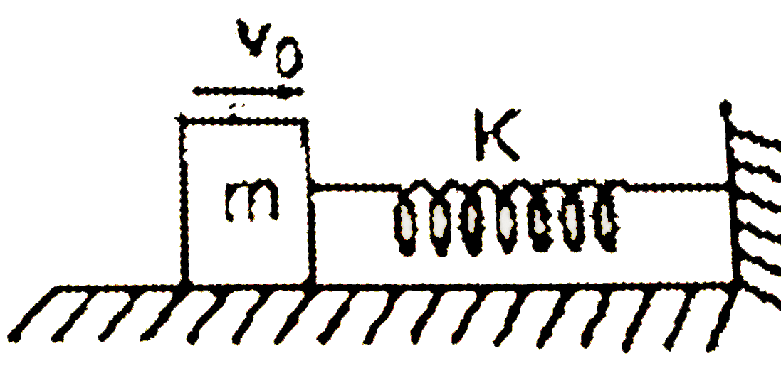 a-block-of-mass-m-moving-with-a-velocity-v-0-on-a-smooth-horizontal
