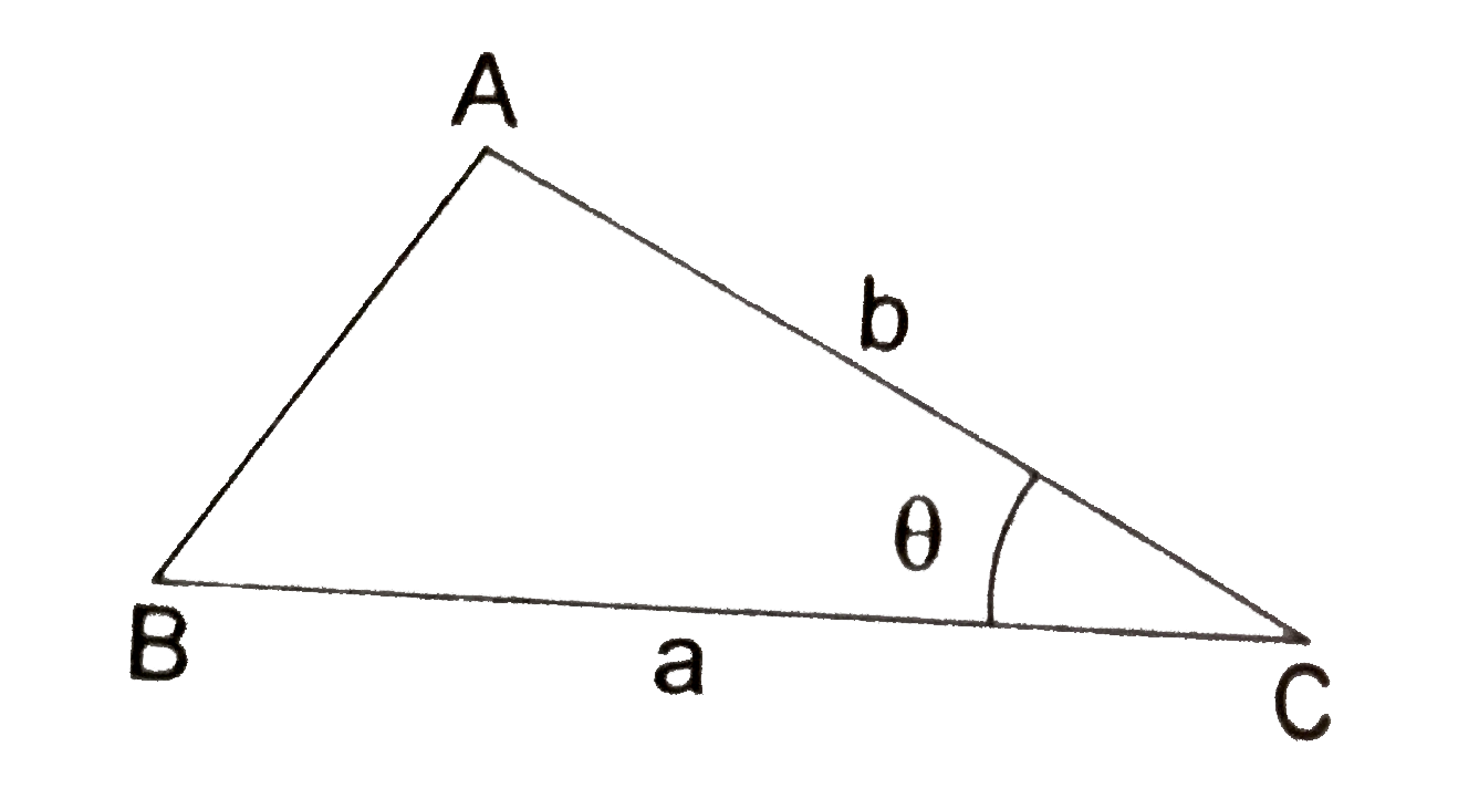 Two sides of a triangle are given. The angle between them such that the ...