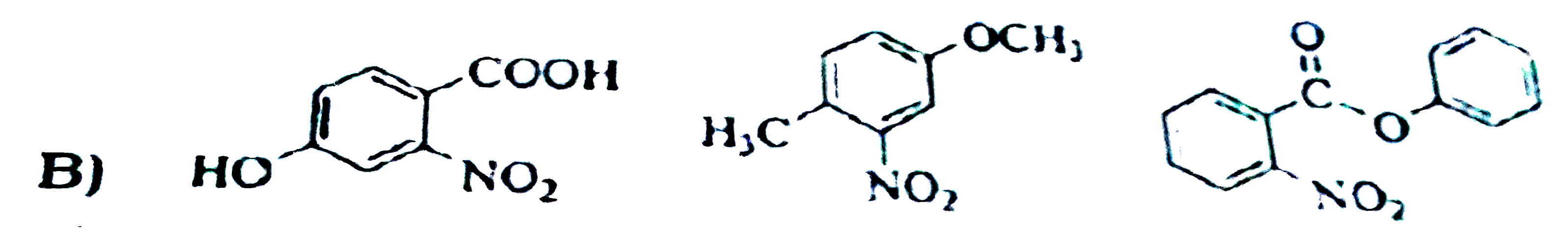 The compound `P, Q and S` were separately subjected to nitration using ...