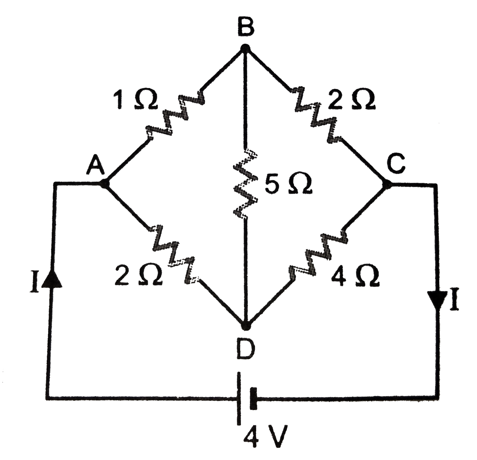 Calculate the current the current drawn from the battery by the network ...