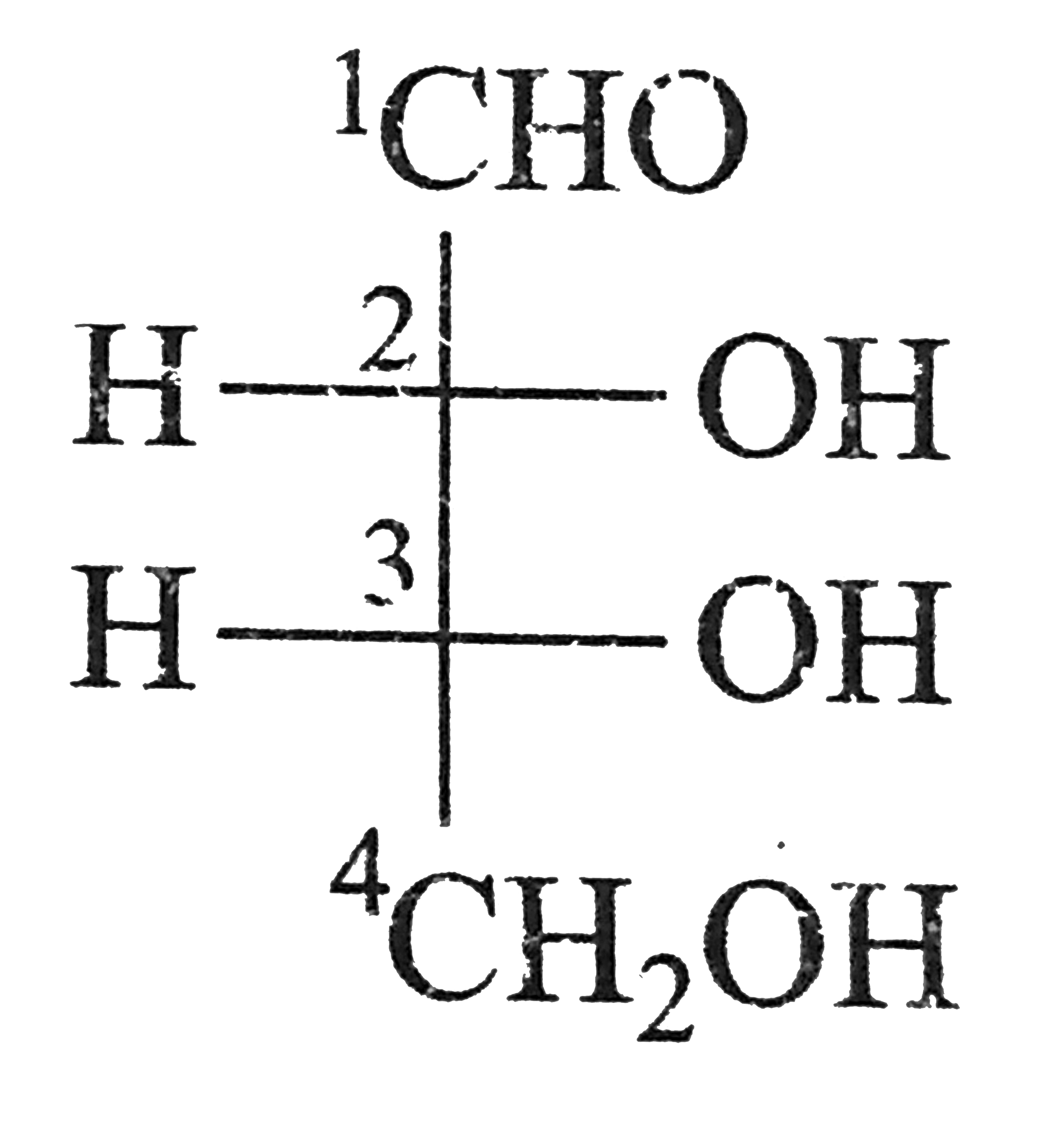 In `D-`erythrose, the configurations at `C - 2` and `C - 3 ...