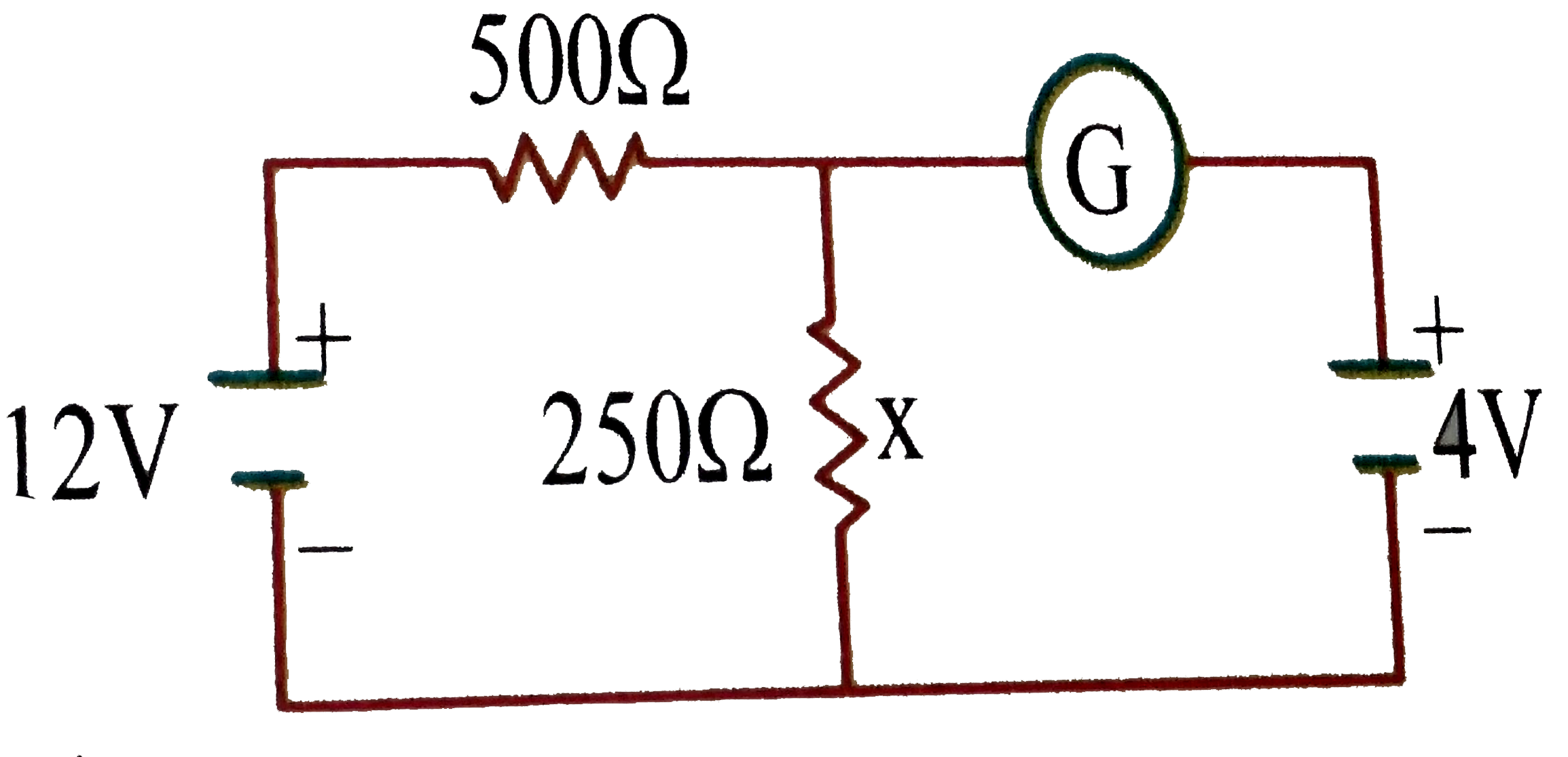 If The Galvanometer Reading Is Zero In The Given Circuit The Current Passing Through Resistance