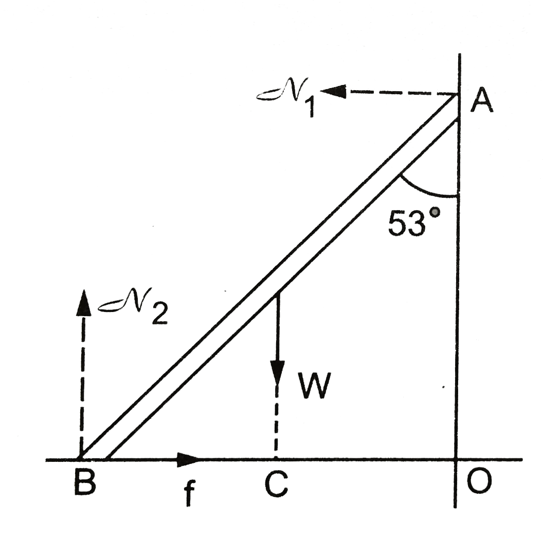 A uniform ladder of mass 10 kg leans against a smooth vertical wall ...
